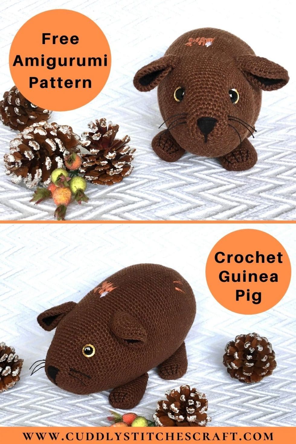 Free Crochet Guinea Pig Pattern - Cuddly Stitches Craft