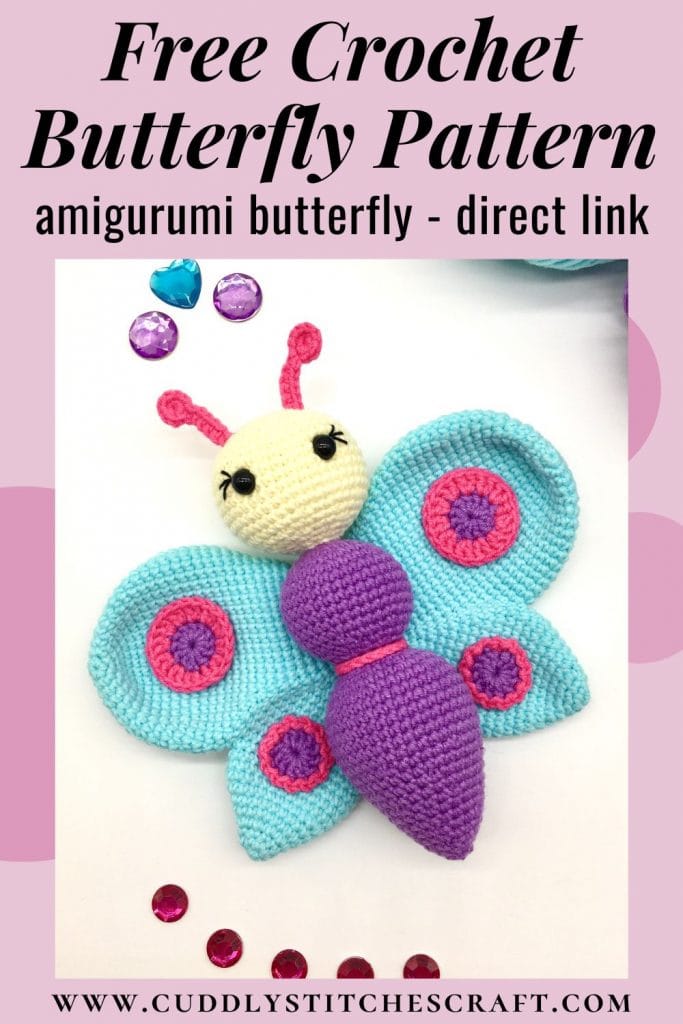 Free Crochet Butterfly Pattern - Cuddly Stitches Craft