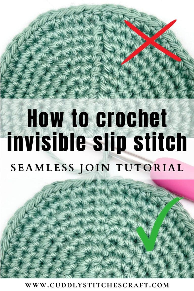 How to Crochet Invisible Slip Stitch: Seamless Join - Cuddly Stitches Craft