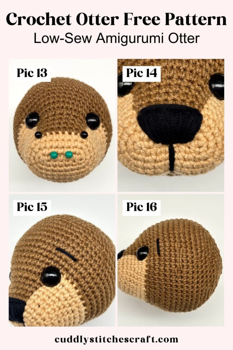 Crochet Otter Free Pattern: Low-Sew Amigurumi Otter - Cuddly Stitches Craft
