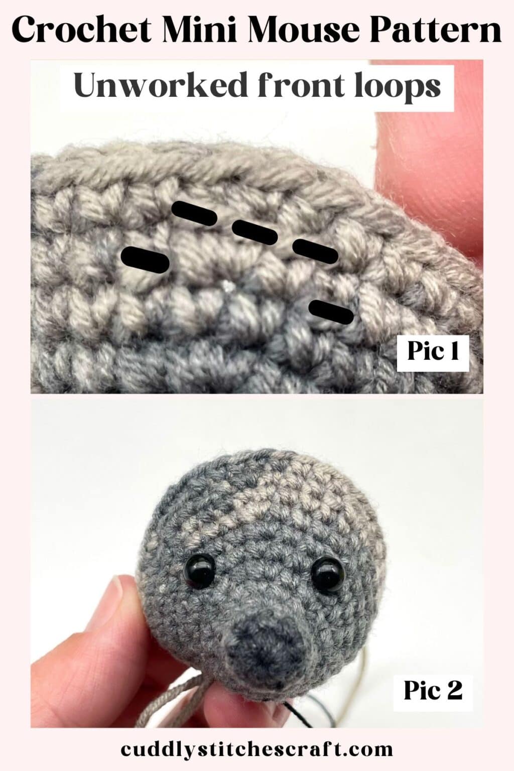 NO-SEW Crochet Mini Mouse: Free Amigurumi Pattern - Cuddly Stitches Craft
